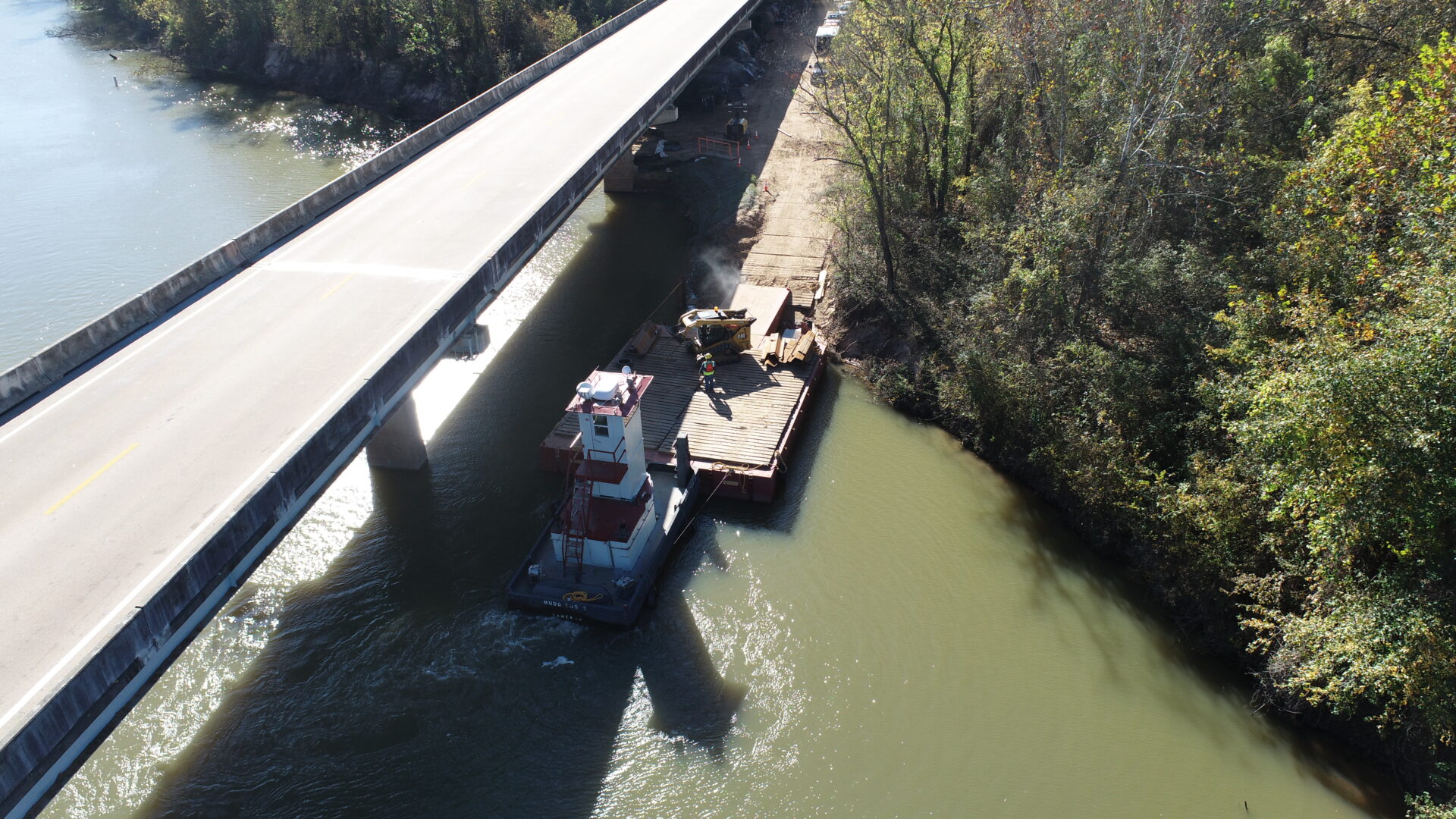 Flexifloats support Arkansas Scour Repair | Flexifloat